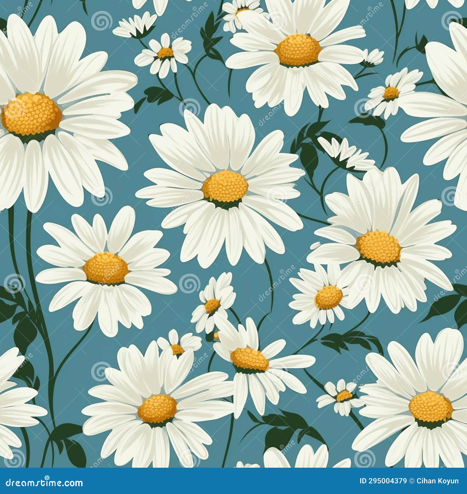 Subtle Daisy Pattern for Minimalist Design Stock Illustration ...
