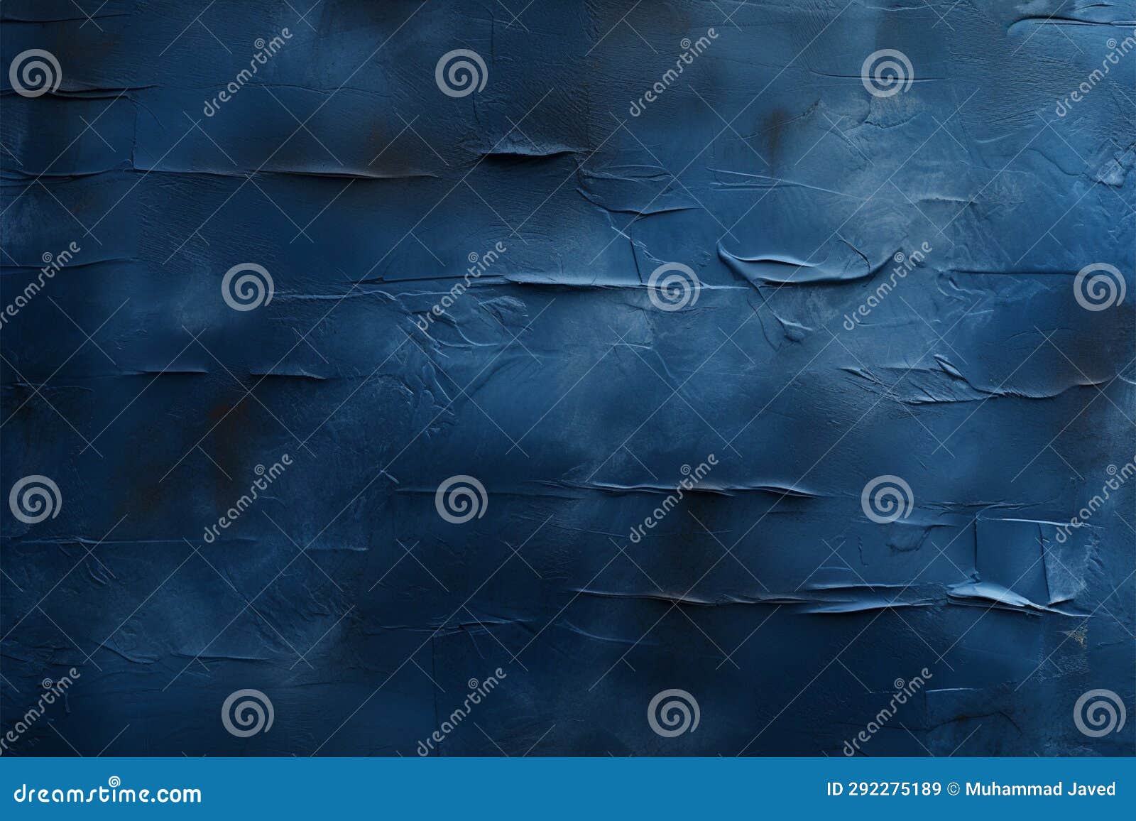 Subtle, Delicate Traces on a Denim Blue Textured Plaster Wall Stock ...