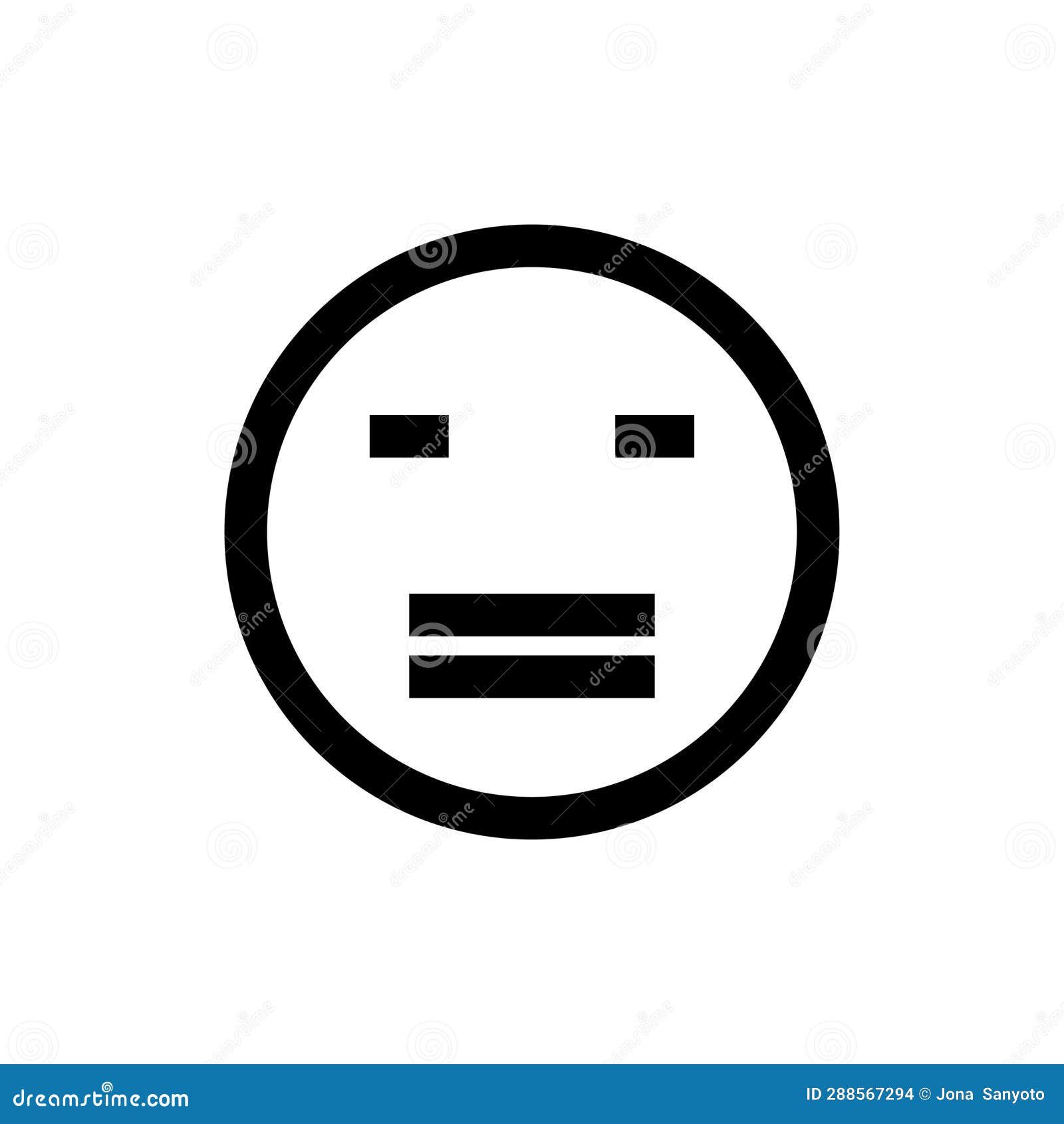 Subtle Flat Emoticon Line Icon Stock Illustration - Illustration of ...