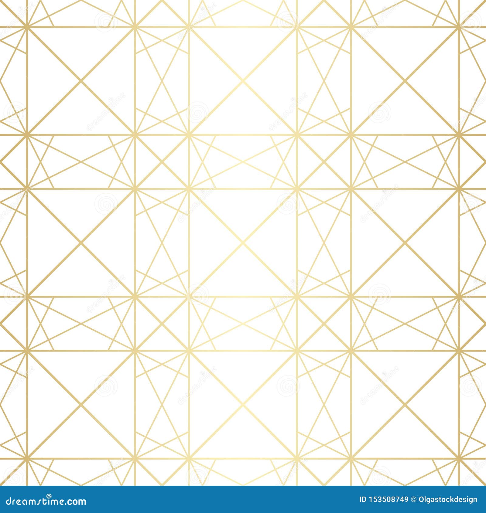 Subtle Golden Vector Geometric Seamless Pattern with Diamond Grid, Thin ...
