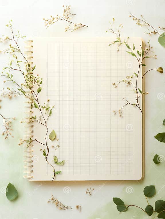 Minimalist Planner Layout with Subtle Grid Lines Surrounded by ...
