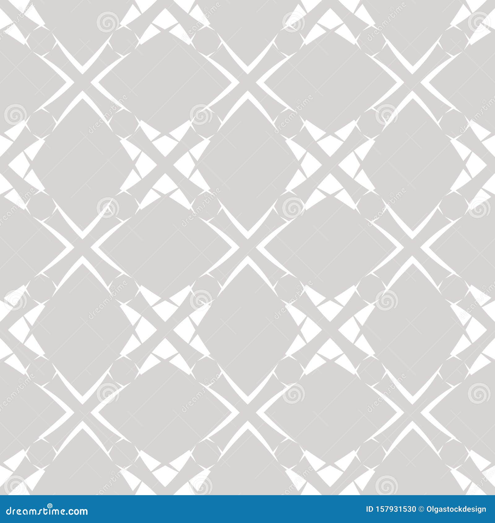 Subtle Grid Vector Seamless Pattern. Abstract White and Gray Geometric ...