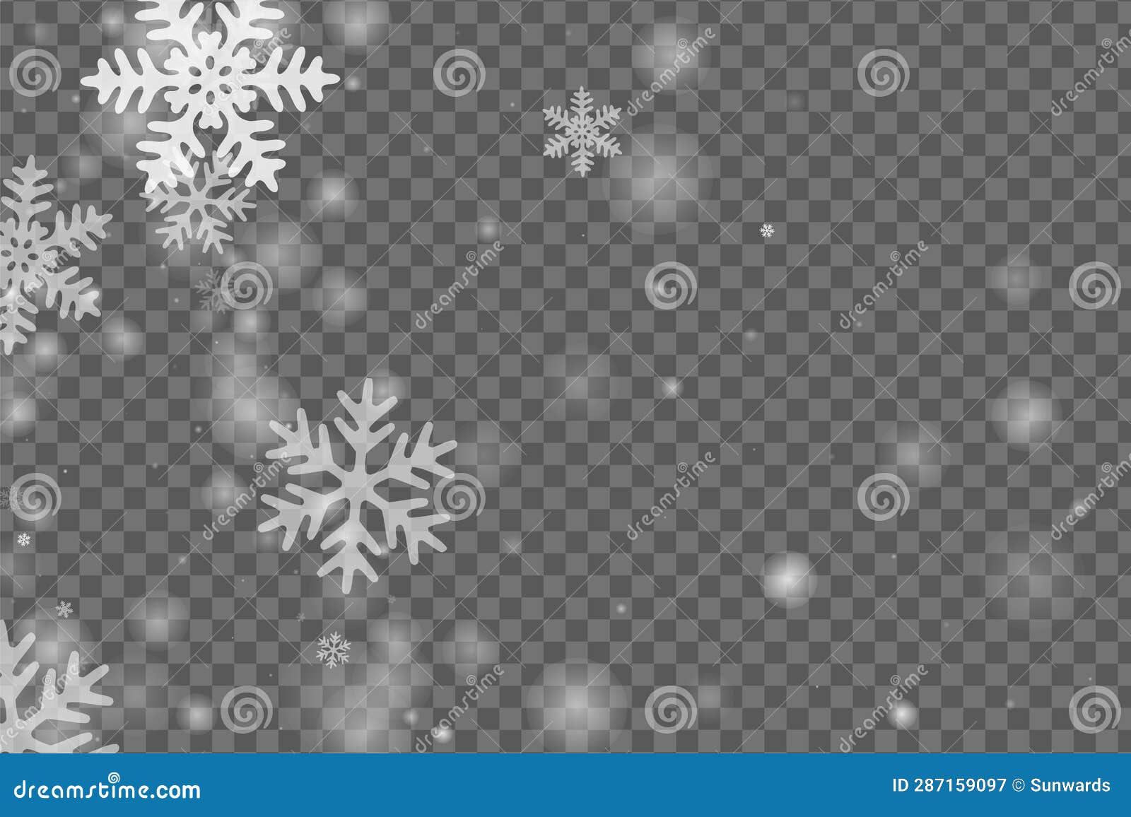 Subtle Heavy Snowflakes Pattern. Snowstorm Dust Ice Particles. Snowfall ...