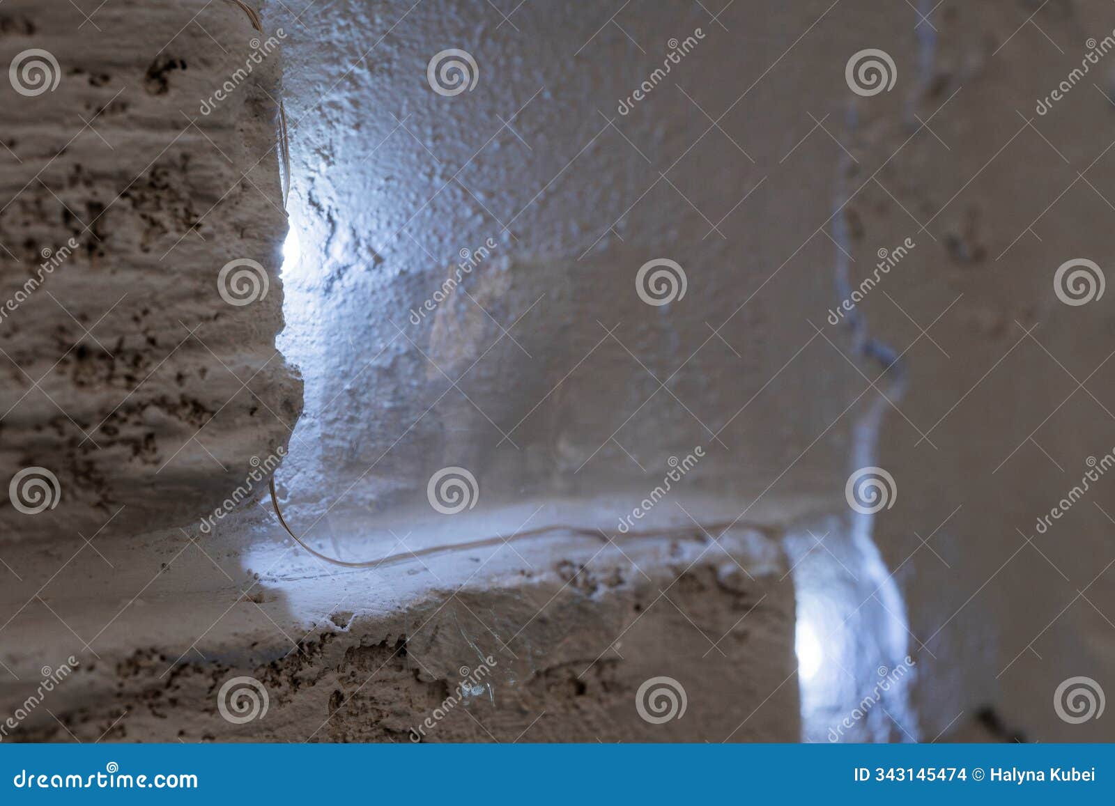 Subtle Illumination: Textured Wall with Hidden LED Lights Stock Photo ...