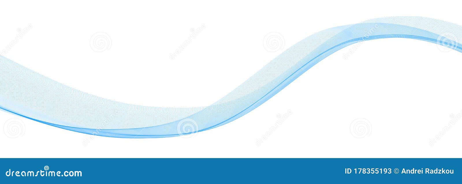 Subtle Light Blue Transparent Wave on White. Vector Graphics Stock ...