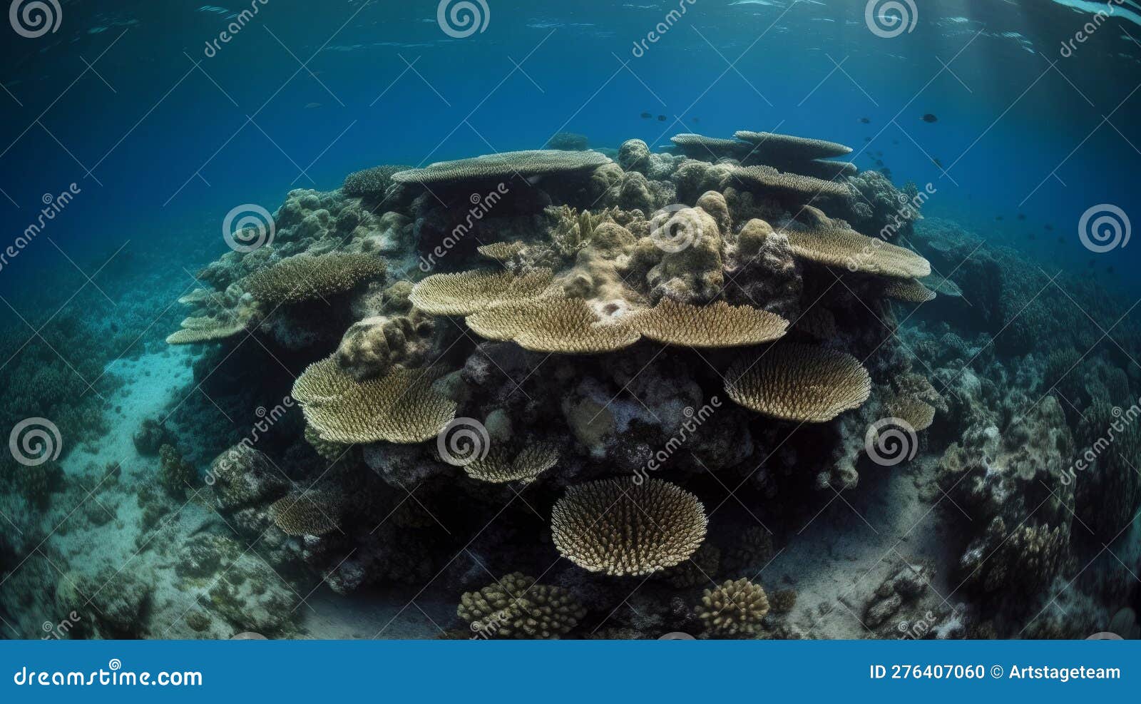 Subtle Organic Formations on a Coral Reef. AI Generated Stock ...