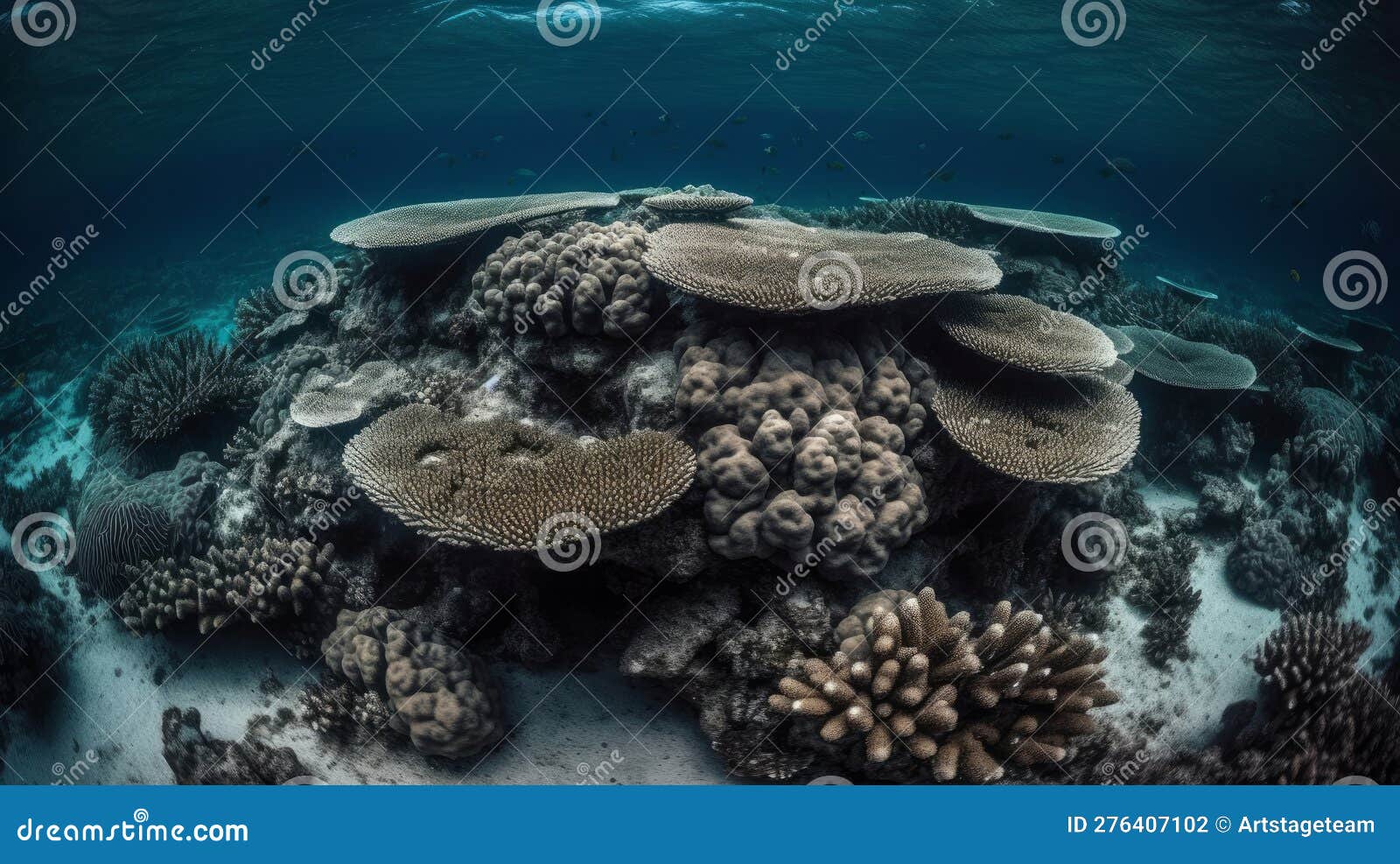 Subtle Organic Formations on a Coral Reef. AI Generated Stock ...