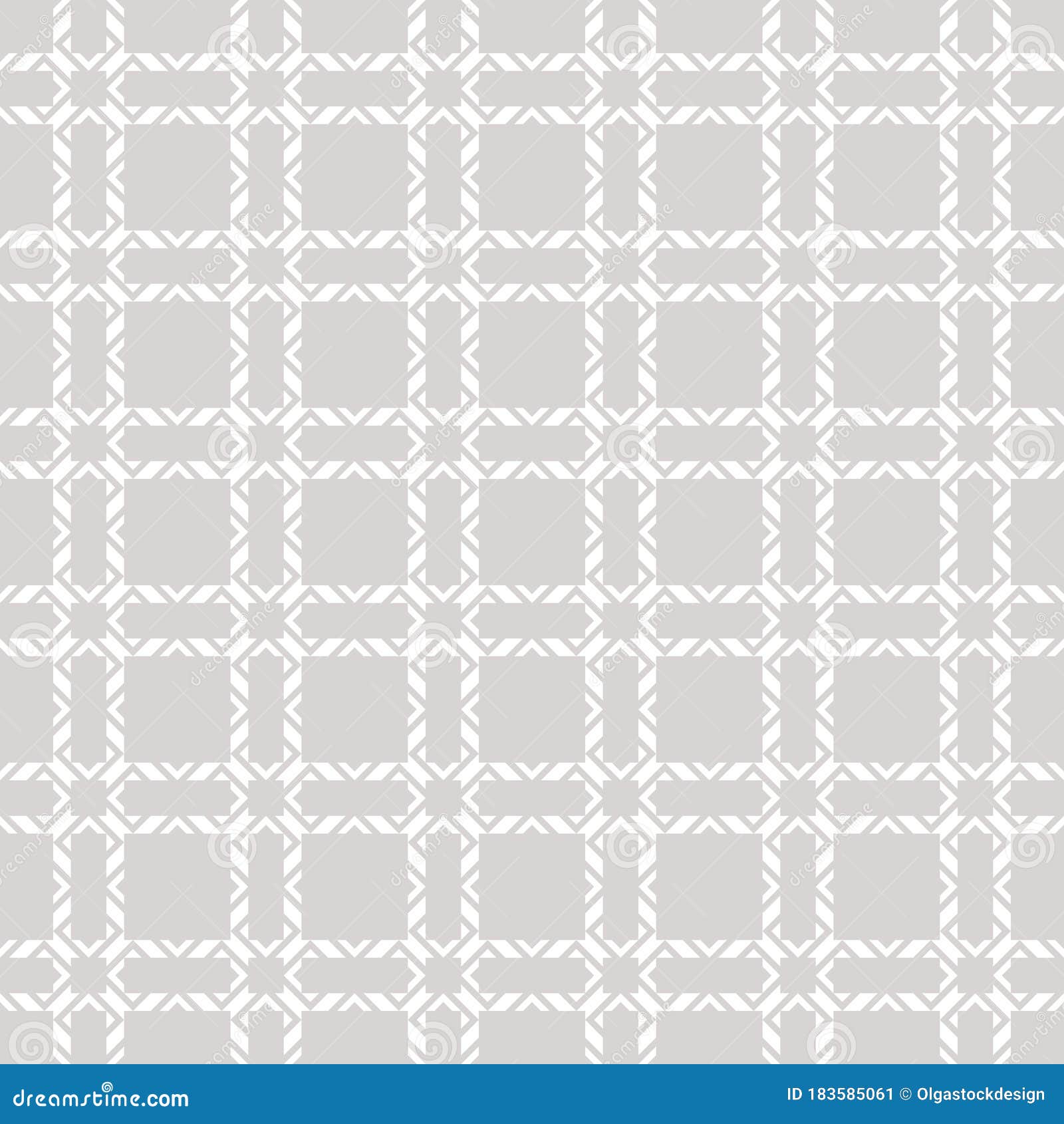 Subtle Ornamental Grid Texture Vector Seamless Pattern With Square Net Lattice Stock Vector