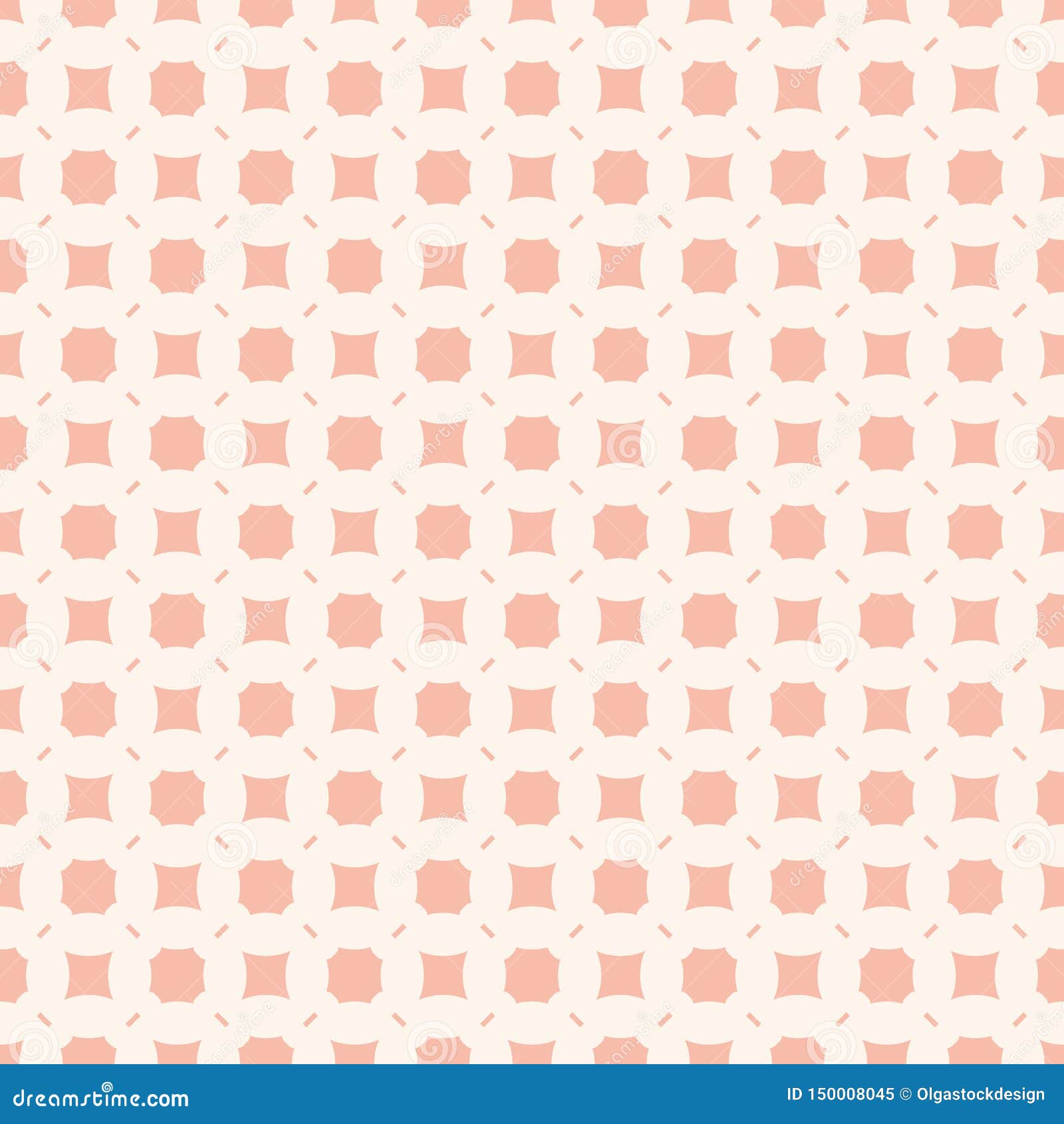Subtle Pink Background. Vector Geometric Seamless Pattern with Simple ...