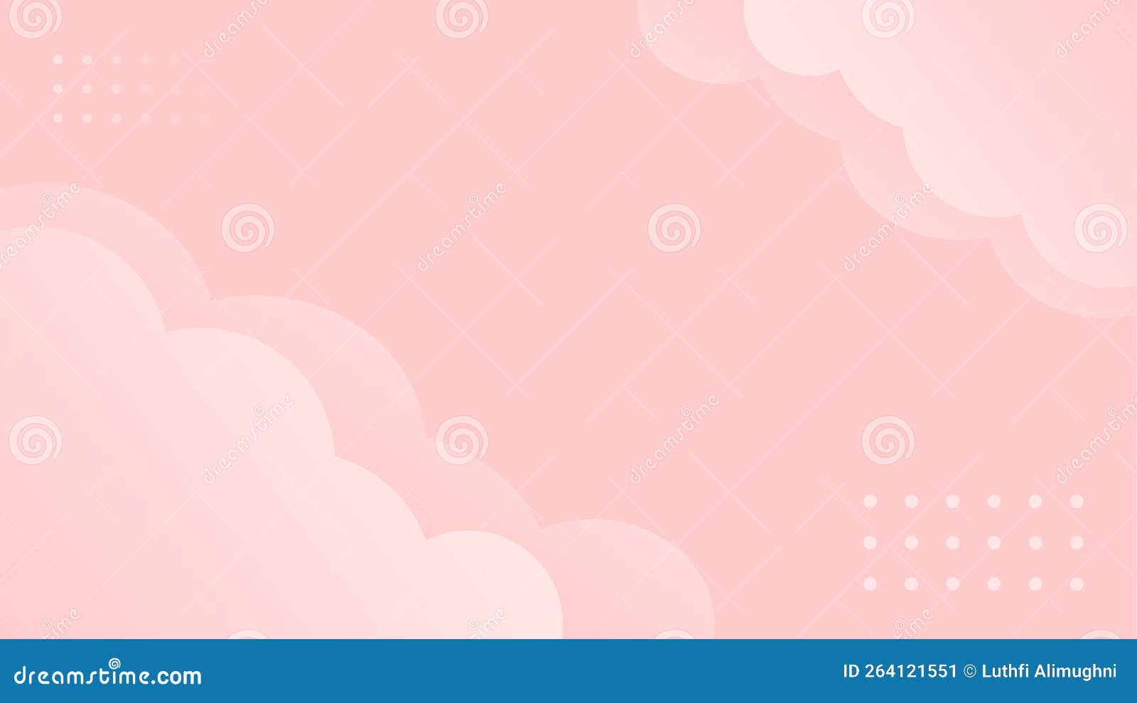 Subtle Pink Clouds on Pink Sky Background Stock Vector - Illustration ...