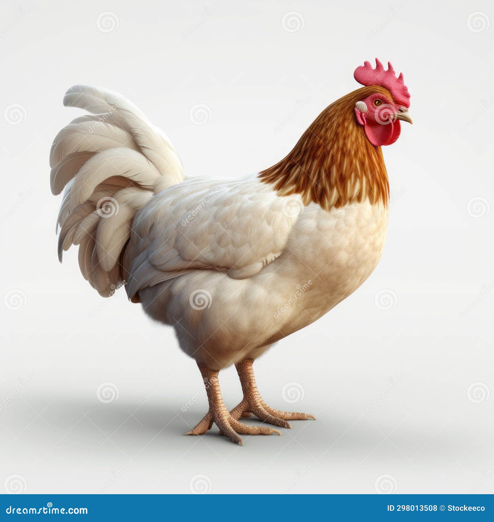 Subtle Realism: 3d Rendered Chicken on White Background Stock ...