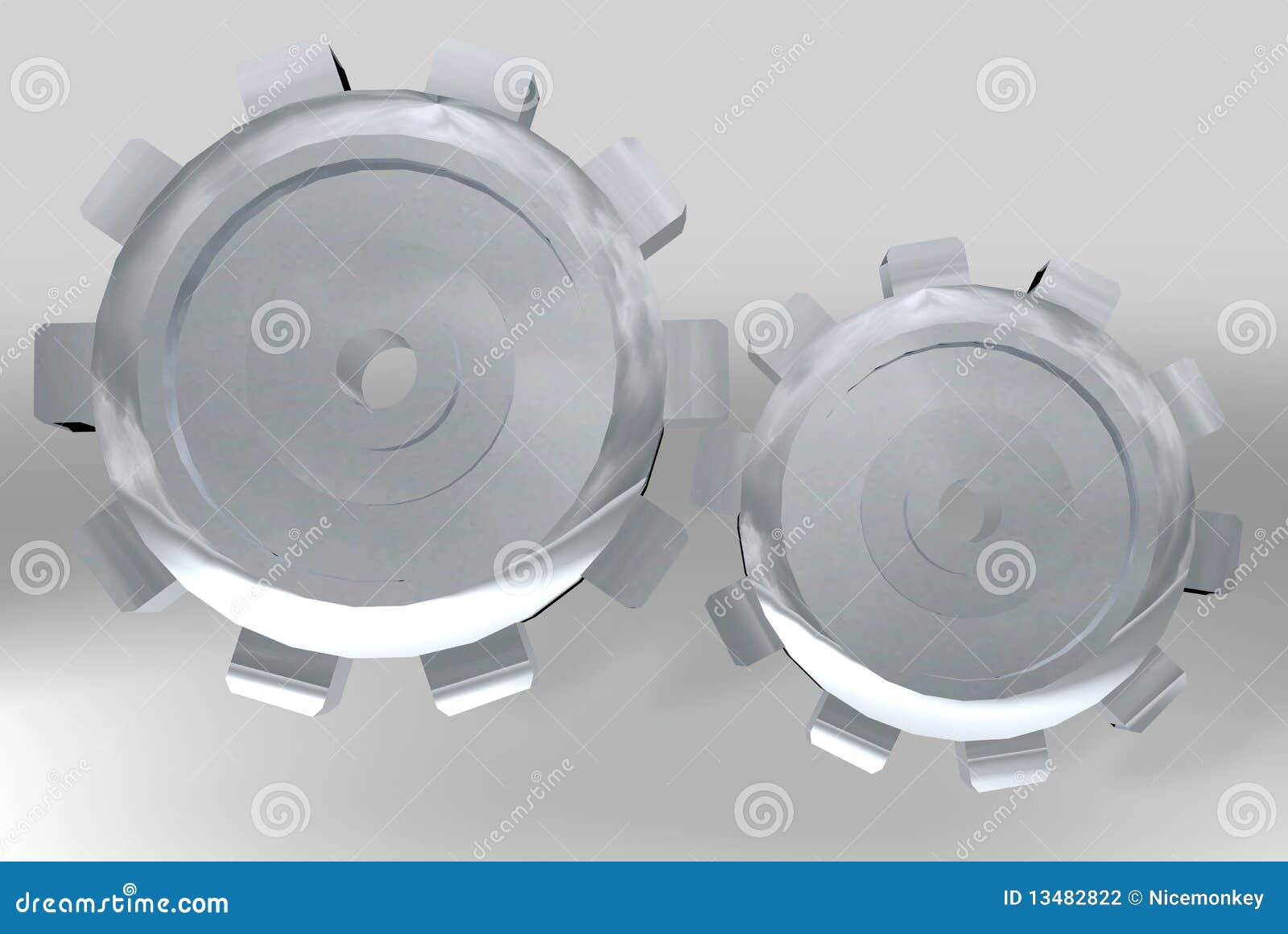 Subtle silver gears stock illustration. Illustration of industry - 13482822