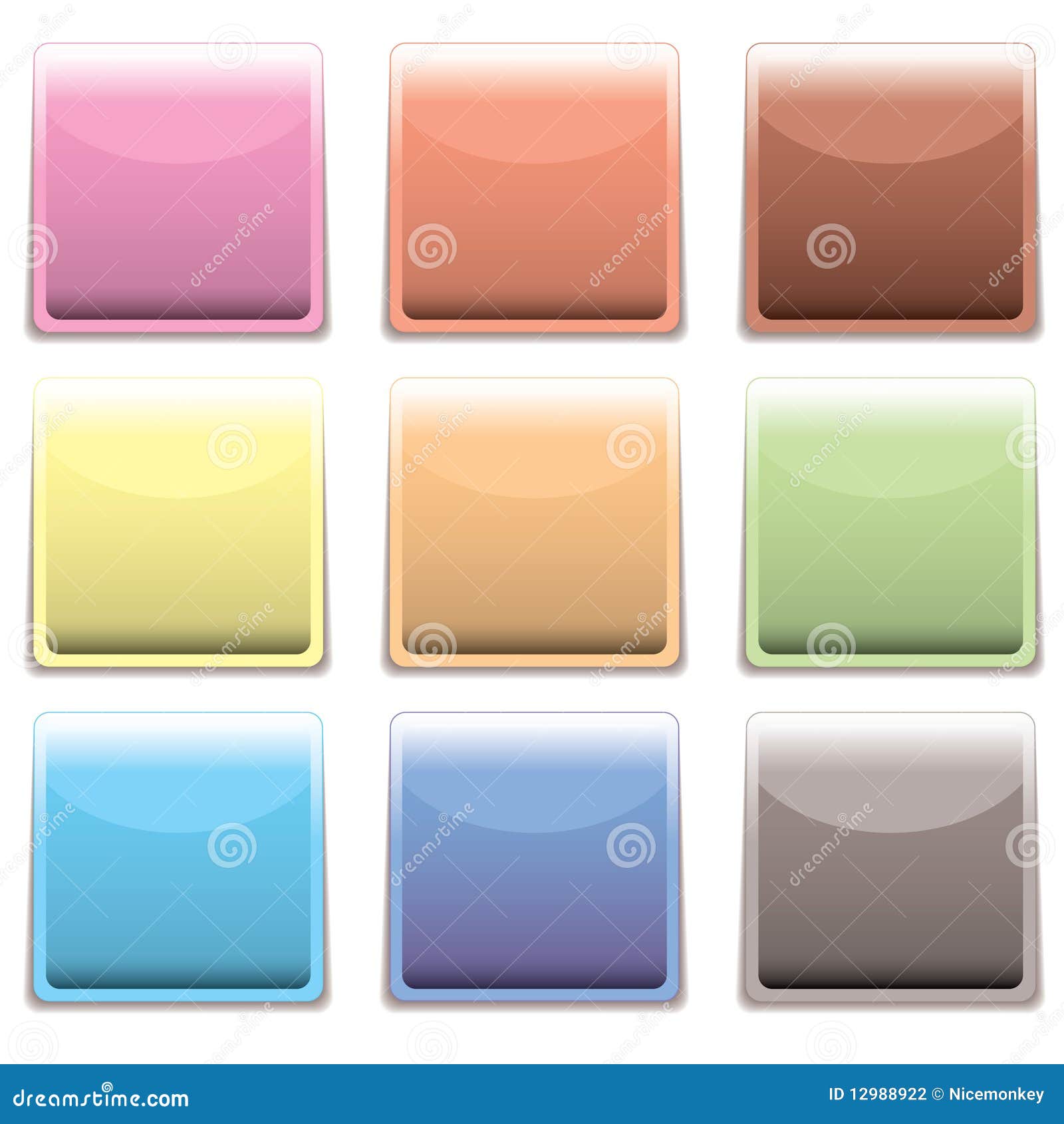 Subtle Square Plastic Web Icon Stock Vector - Illustration of pink ...