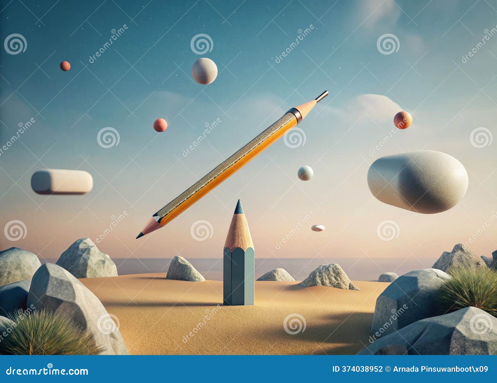 Minimalist Pencil Silhouette Vector Royalty-Free Stock Image ...