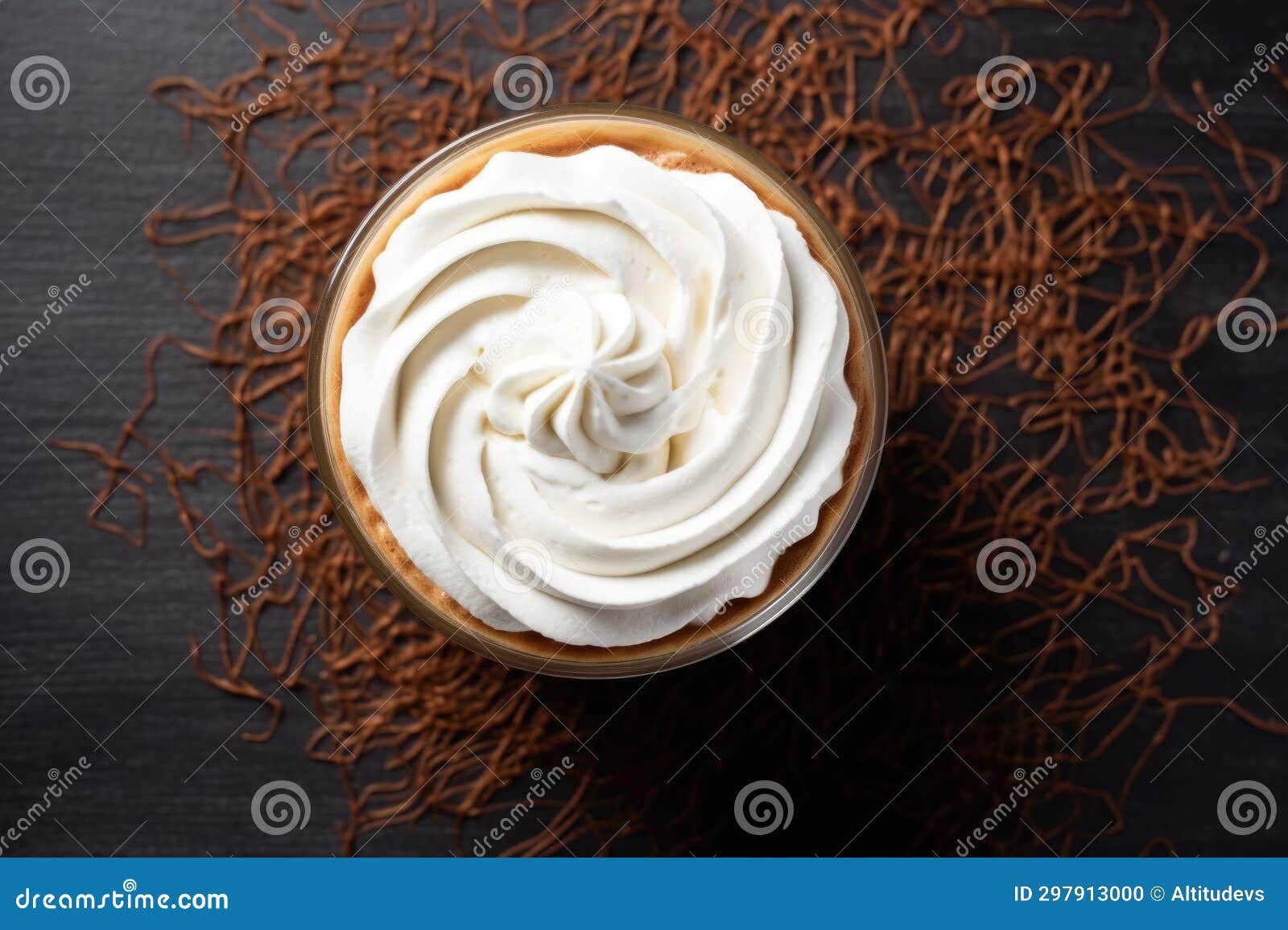 Subtle Texture of Whipped Cream on Coffee Stock Photo - Image of craft ...