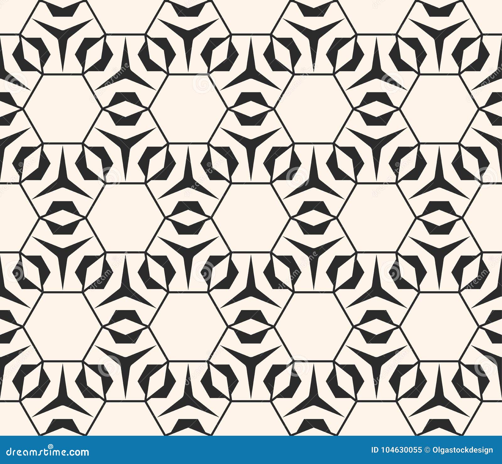 Subtle Vector Geometric Pattern with Thin Lines, Hexagonal Grid Stock Vector - Illustration of ...