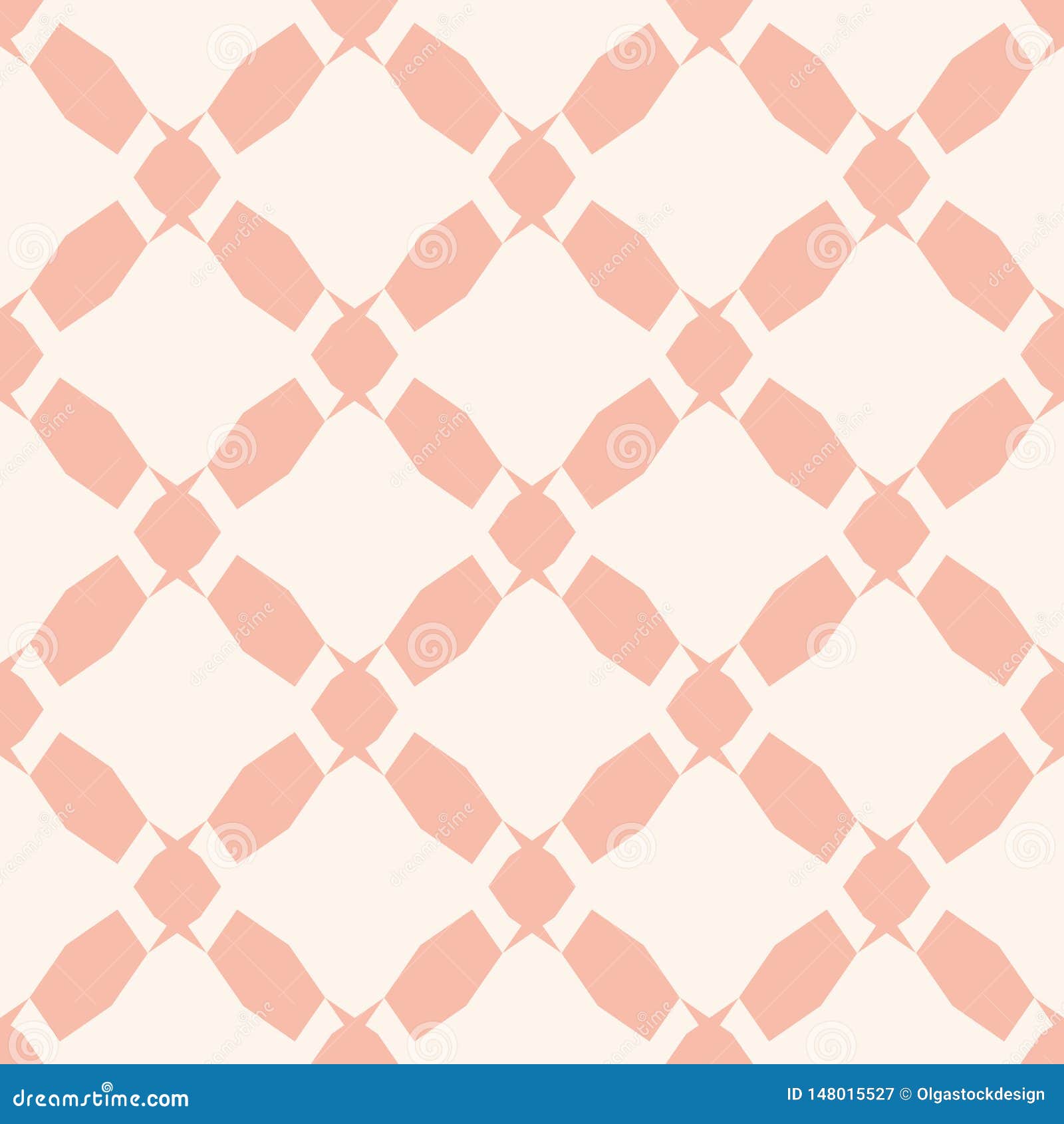 Vector Abstract Geometric Seamless Pattern. Cute Pink and White Mesh ...
