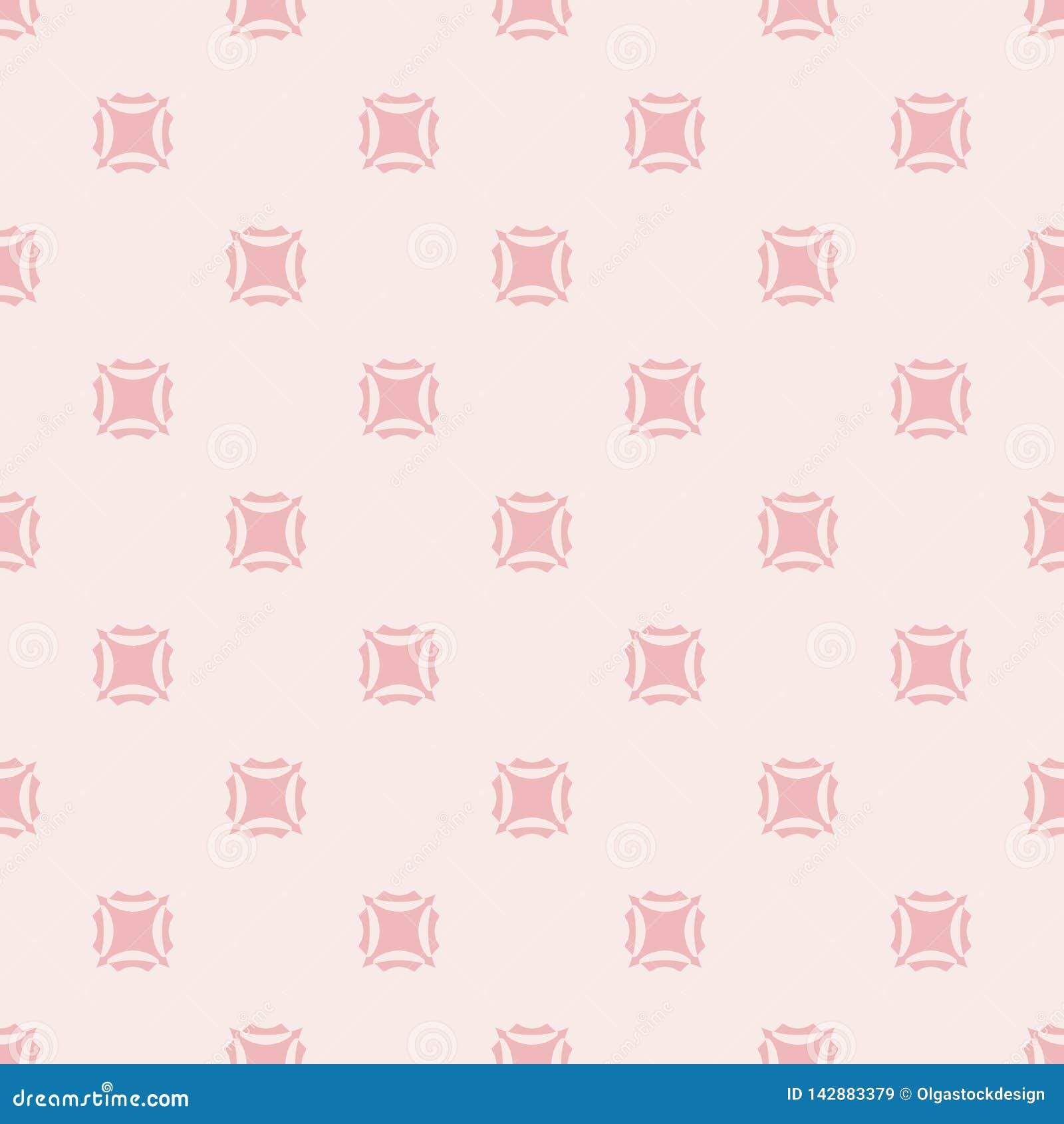 Subtle Vector Minimal Seamless Pattern with Small Square Shapes. Pink ...