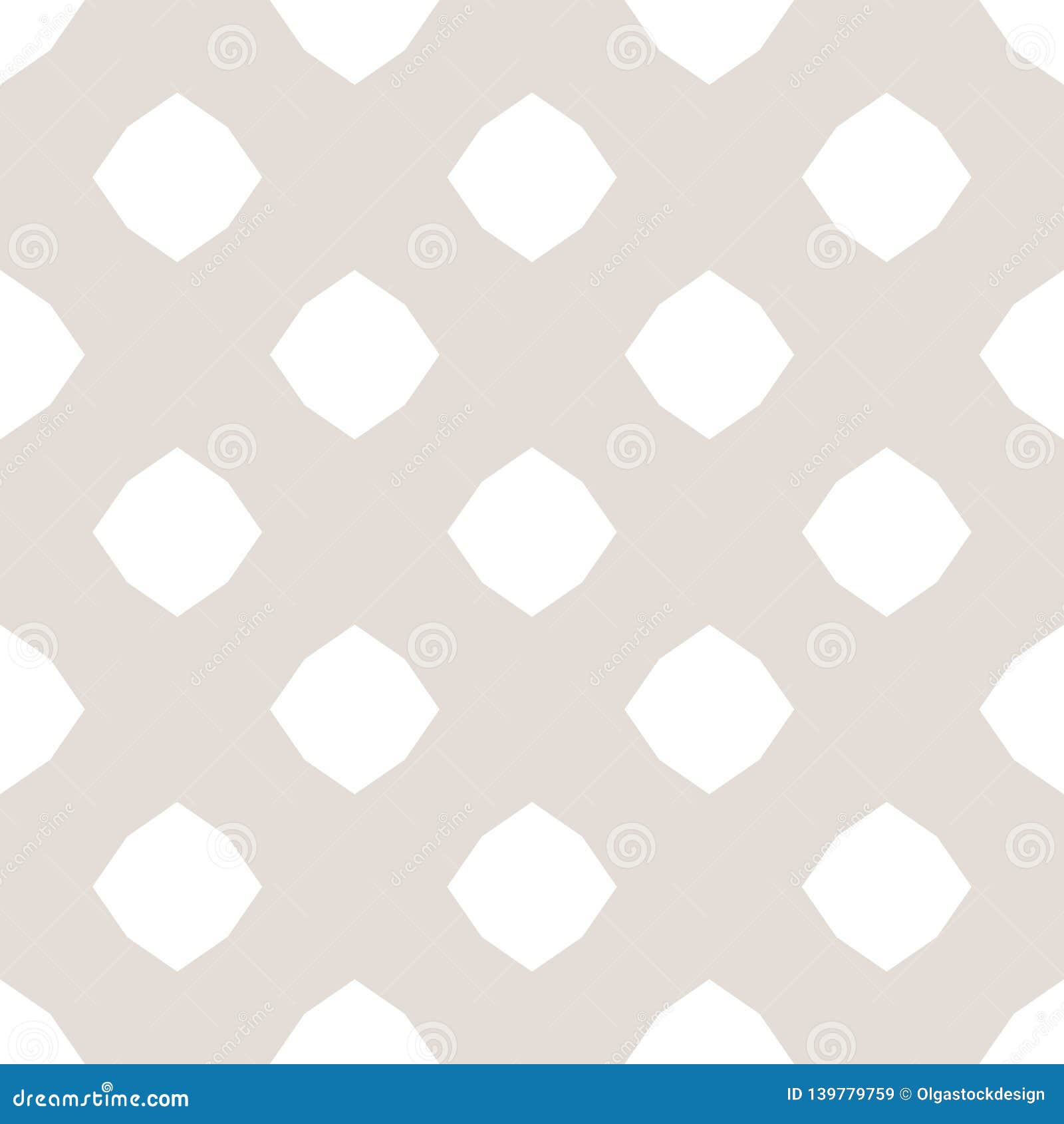 Subtle Vector Minimalist Geometric Seamless Pattern with Big Octagonal ...