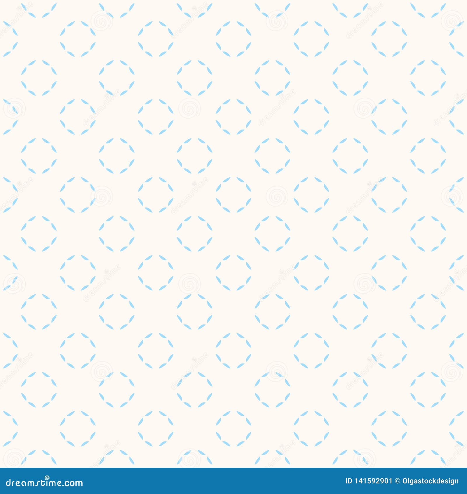 Subtle Vector Seamless Pattern with Thin Circles. Beige and Light Blue ...