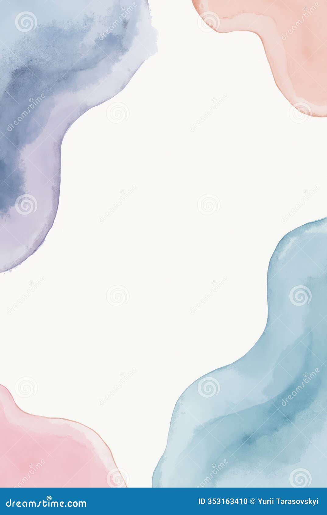 Subtle Watercolor Waves Ripple into the Top-Left Stock Illustration ...