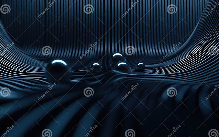 Subtle Waves of Dark Material Ripple Under Glass-like Orbs in a Dimly ...