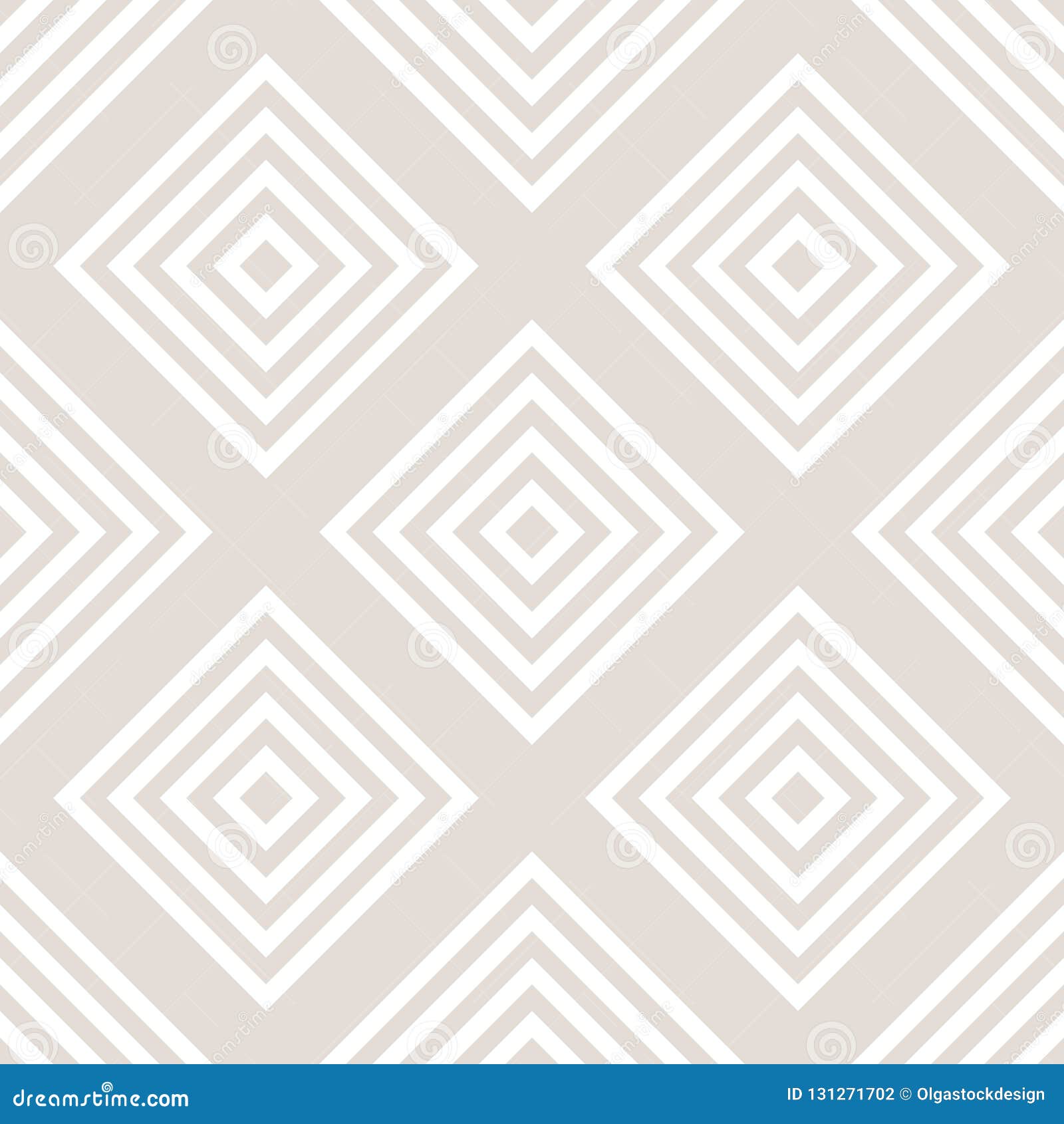 Subtle White and Beige Seamless Pattern with Squares, Rhombuses. Stock ...