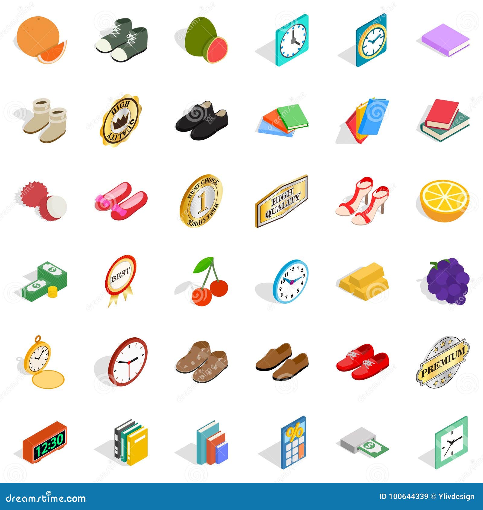 Subtlety Icons Set, Isometric Style Stock Vector - Illustration of boot ...
