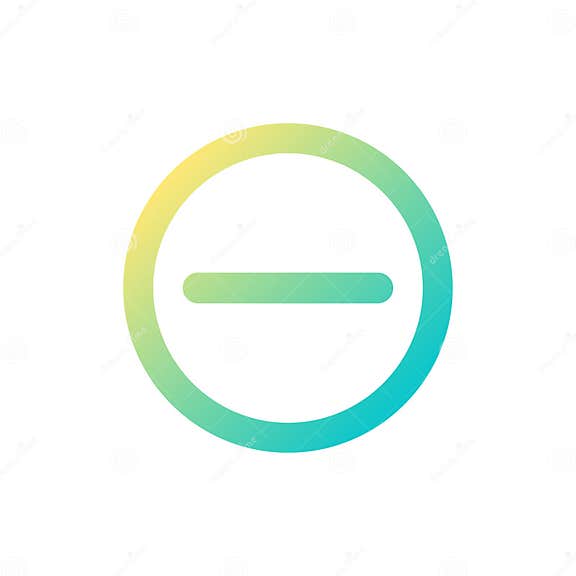 Subtraction Button Pixel Perfect Gradient Linear Ui Icon Stock Vector - Illustration of webpage ...