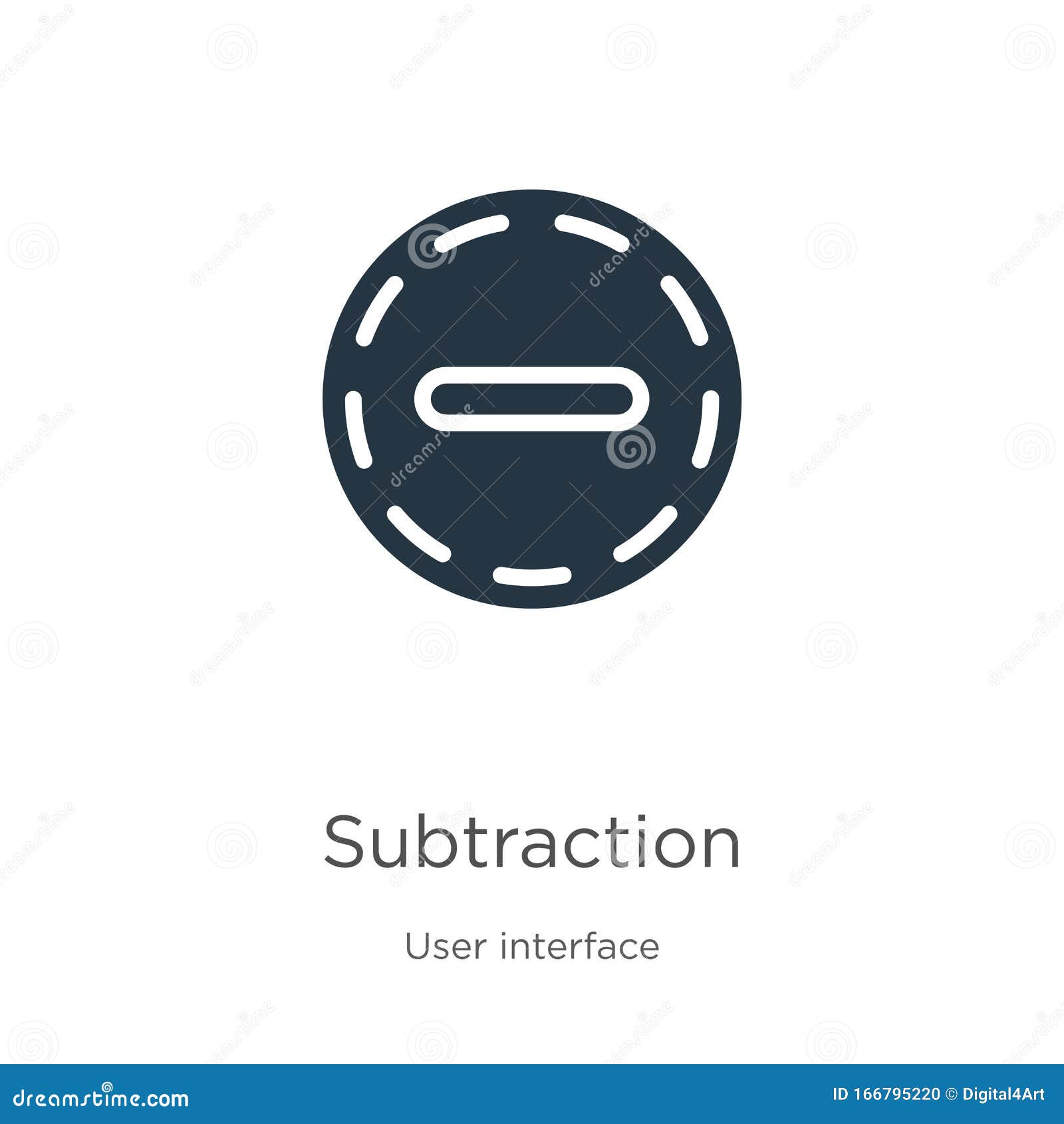 Subtraction Icon Vector. Trendy Flat Subtraction Icon from User ...