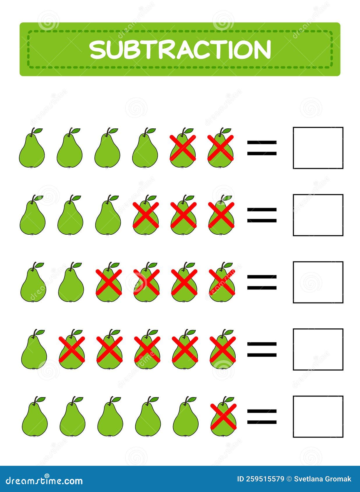 Subtraction. Math Worksheet for Kids. Developing Numeracy Skills. Solve ... Subtraction. Math Worksheet for Kids. Developing Numeracy Skills. Solve ...