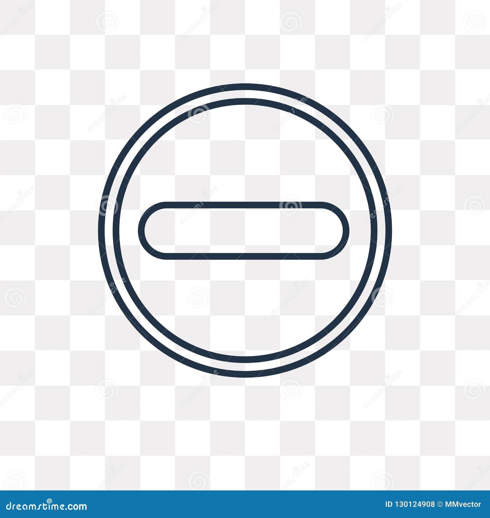 Subtraction Vector Icon Isolated on Transparent Background, Line Stock ...