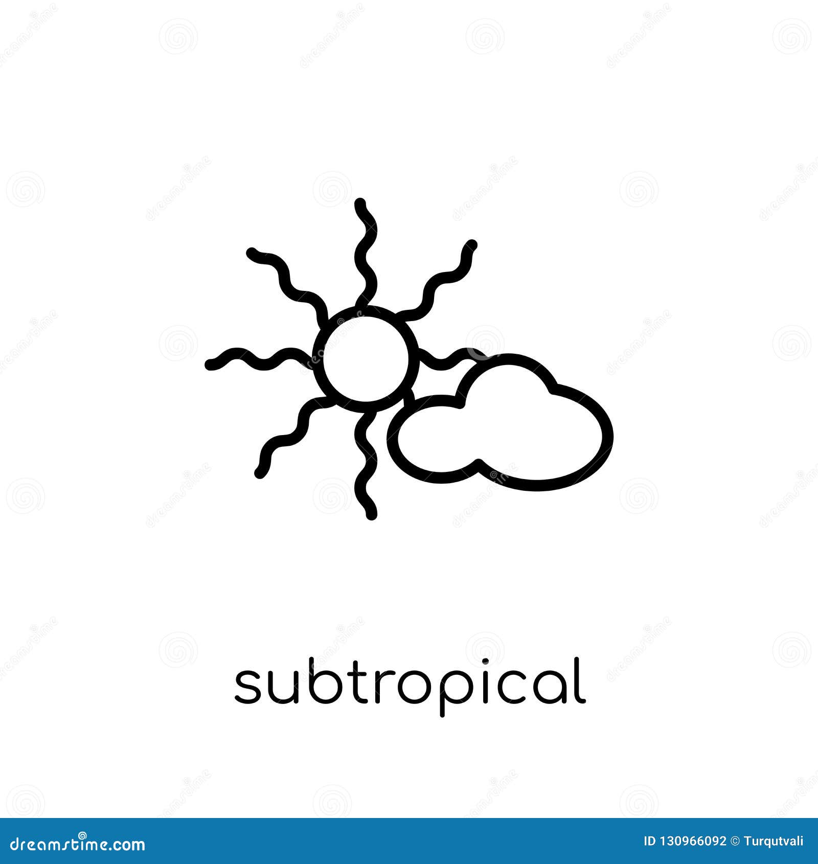 Subtropical Climate Icon from Weather Collection. Stock Vector ...