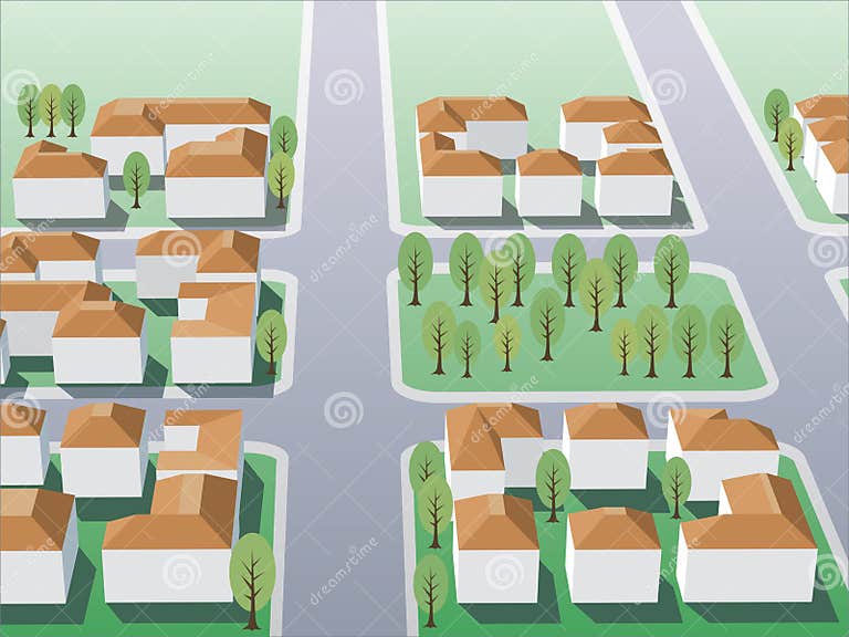 Suburb 2 stock vector. Illustration of place, real, borrow - 2883265