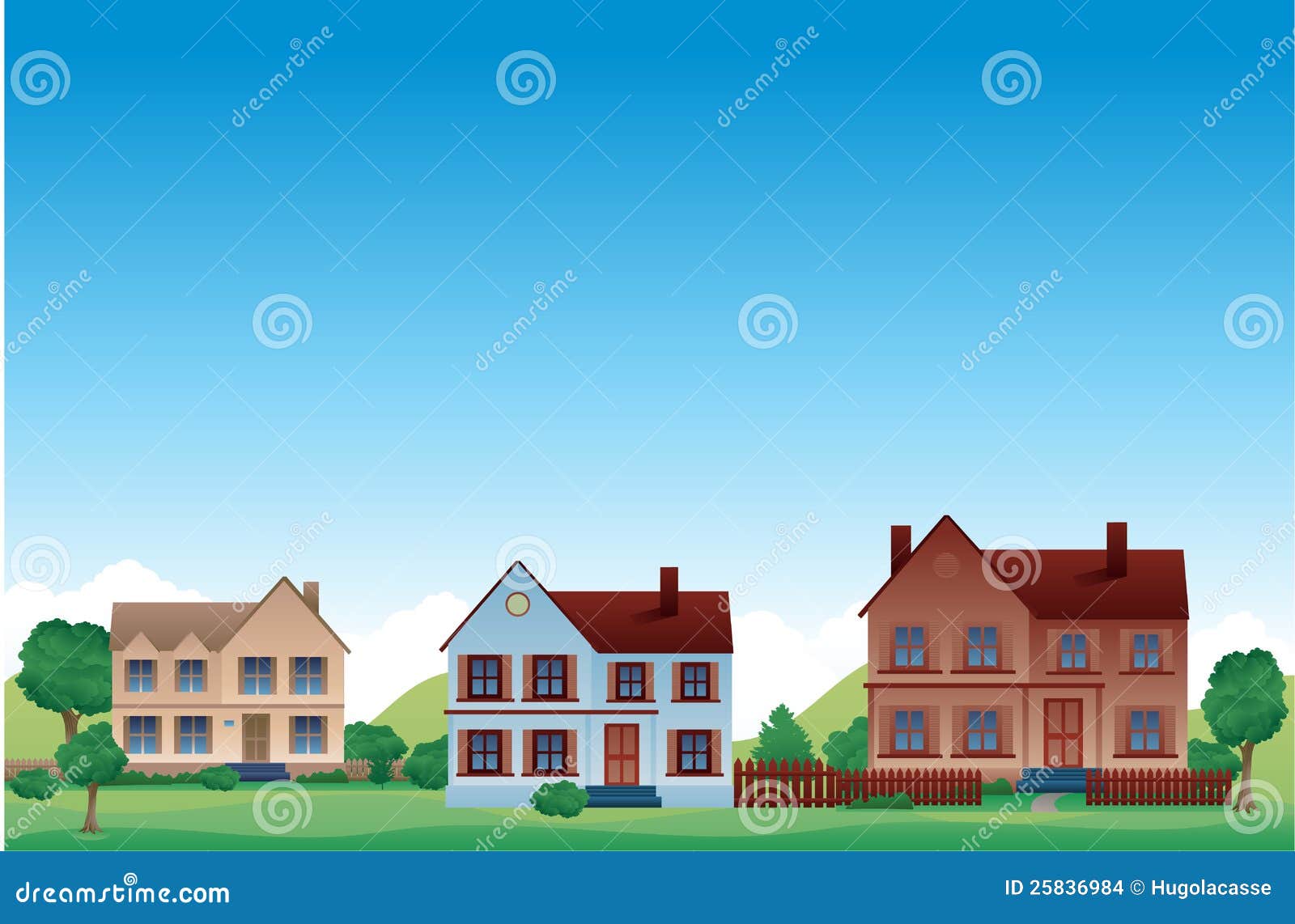 Suburb background stock illustration. Illustration of residential ...