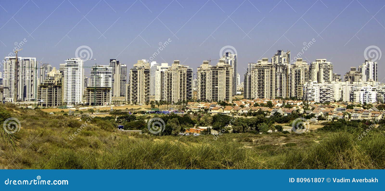 Suburb of the Town in the Distance Stock Image - Image of building ...