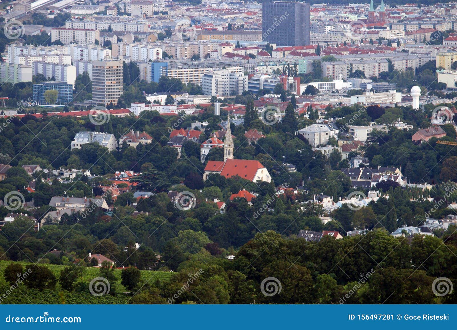 Suburb and Vienna City Cityscape Stock Image - Image of tourism ...
