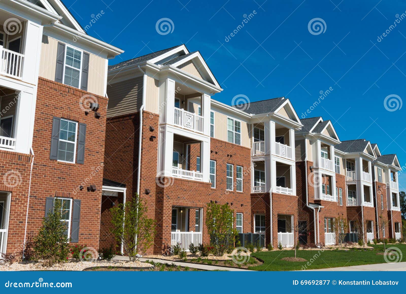 Suburban Apartment Building Stock Image - Image of detail, lifestyle ...
