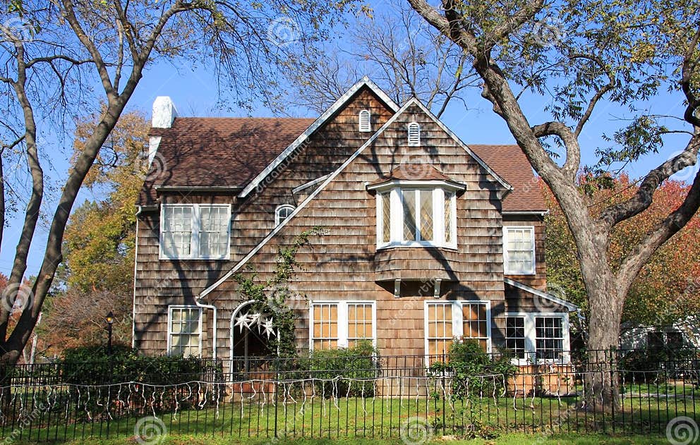 Suburban big house stock photo. Image of brick, detch - 22394836