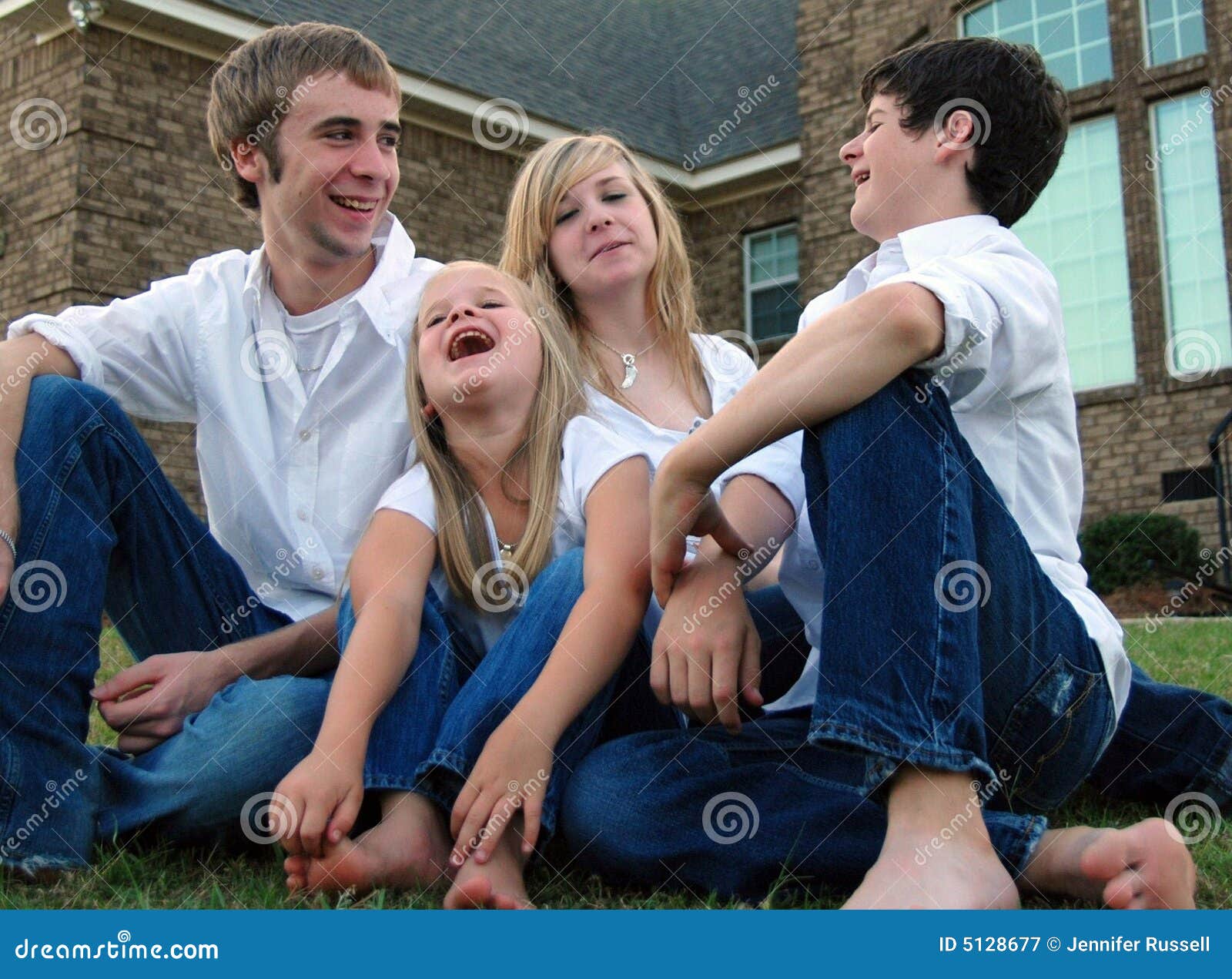 Suburban Family stock image. Image of education, american - 5128677