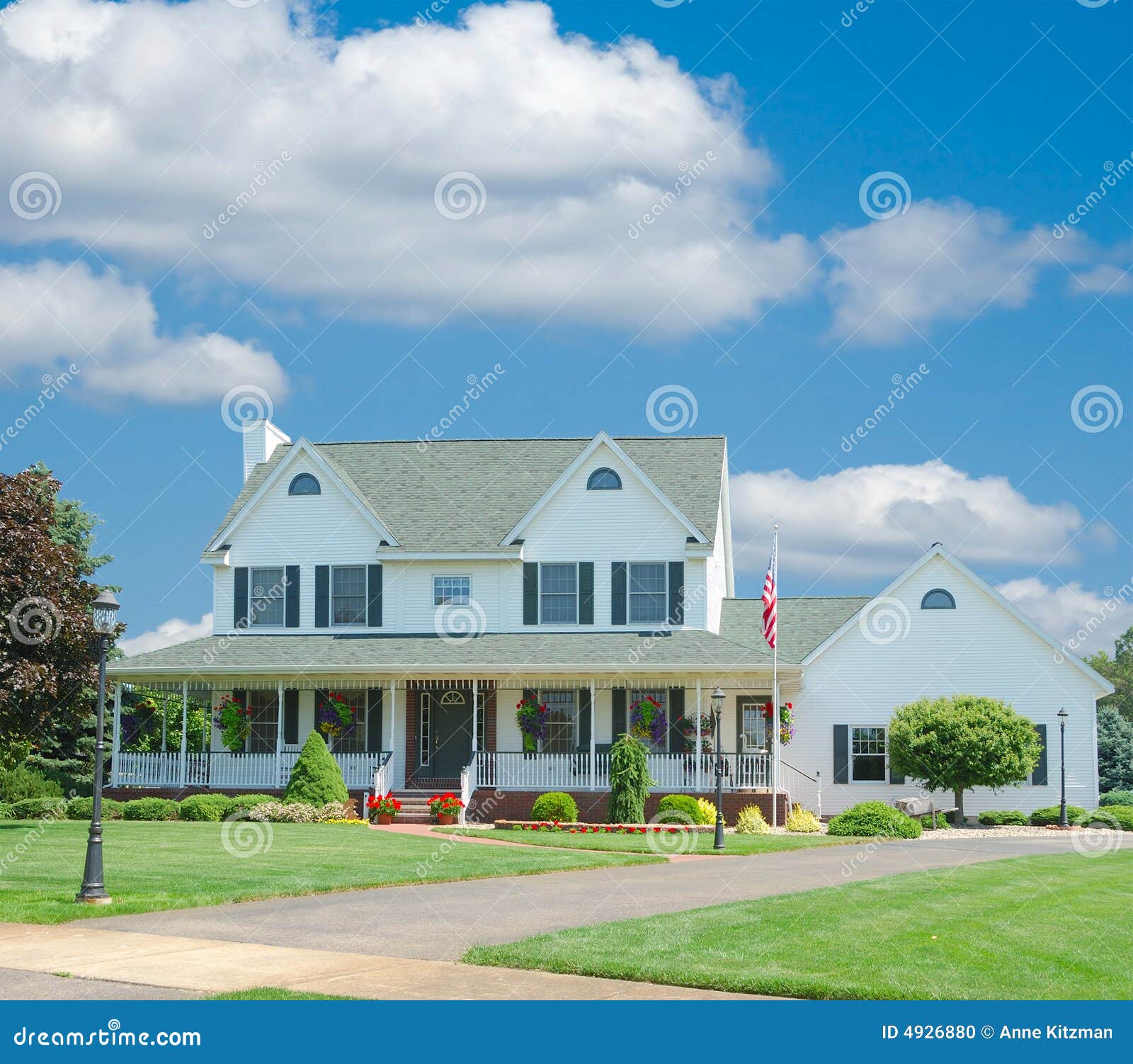 Suburban Home stock photo. Image of design, landscaping - 4926880