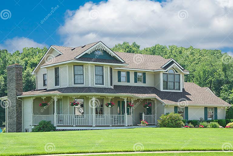 Suburban Home stock photo. Image of sunny, estate, lawncare - 4926882