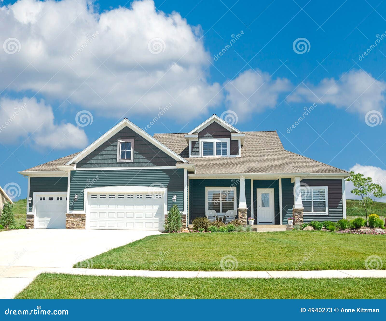 Suburban Home stock image. Image of concrete, daytime - 4940273