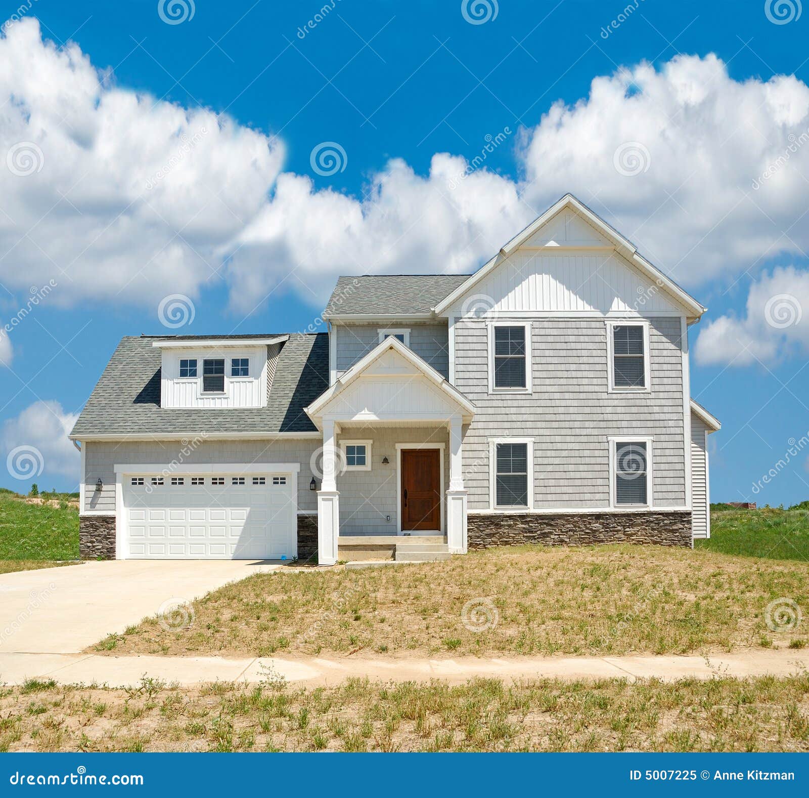 Suburban Home stock image. Image of secluded, construction - 5007225