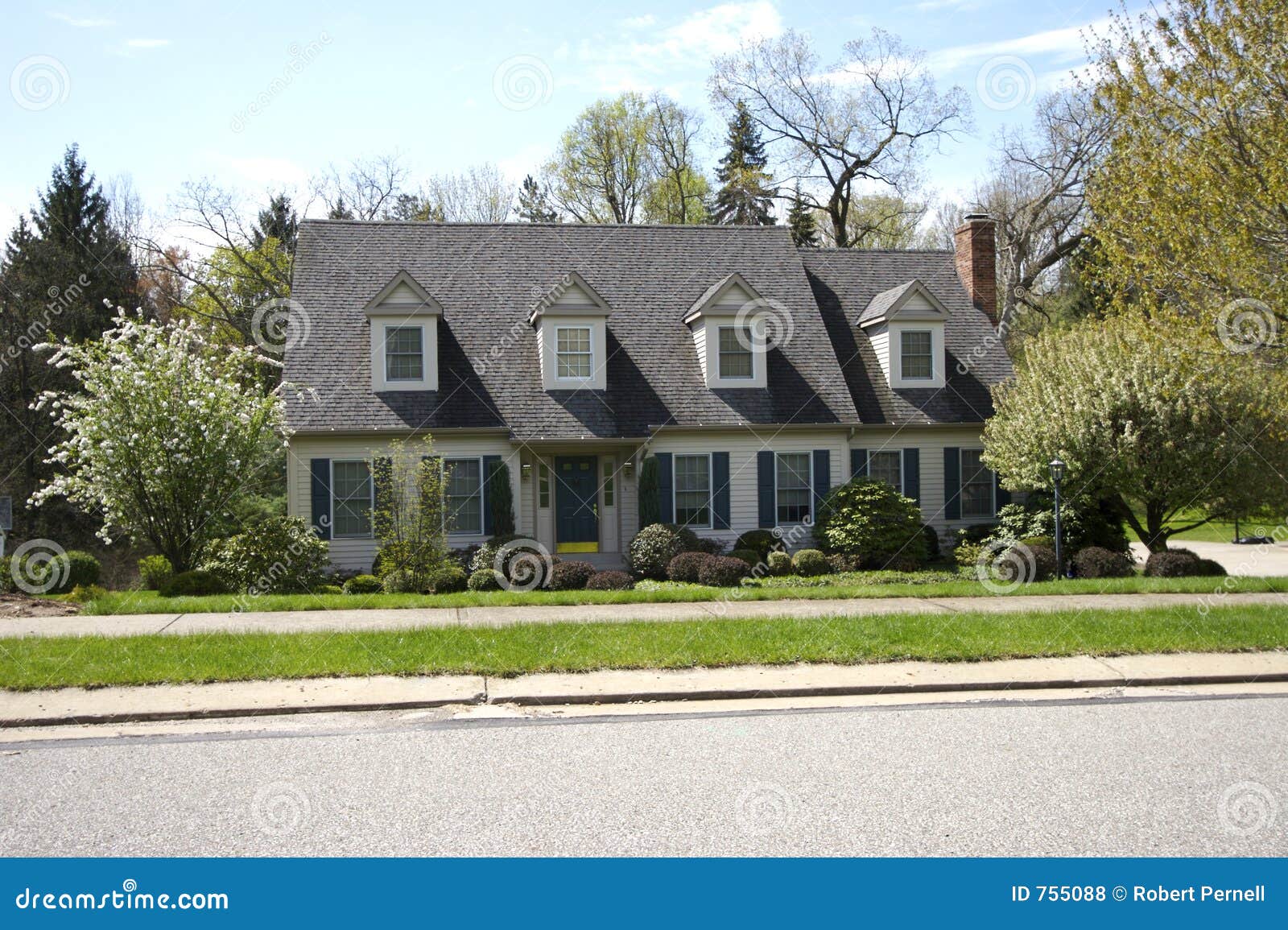 Suburban Home stock photo. Image of mansion, prestige, architecture ...