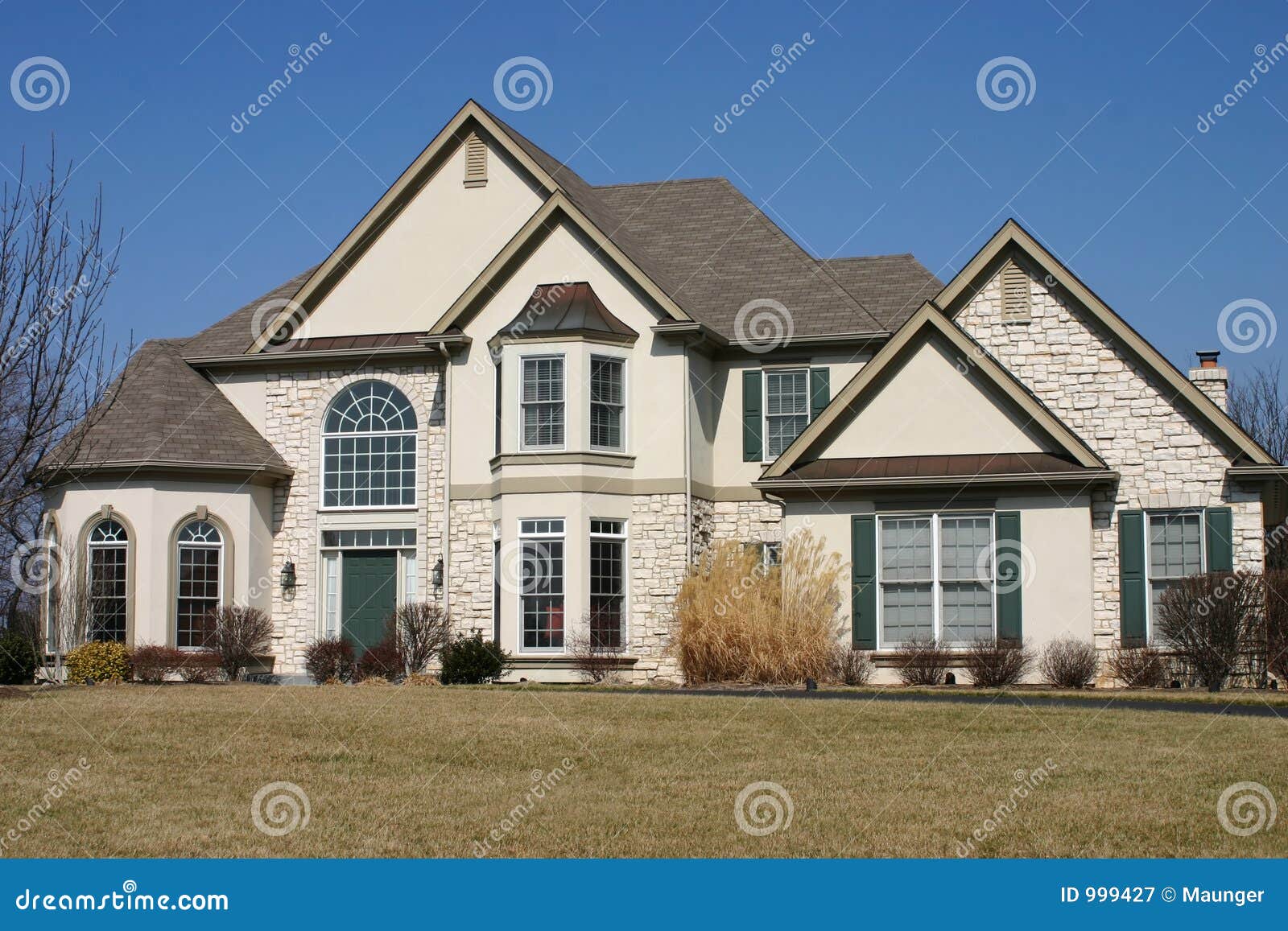 Suburban home stock image. Image of drive, estate, winter - 999427