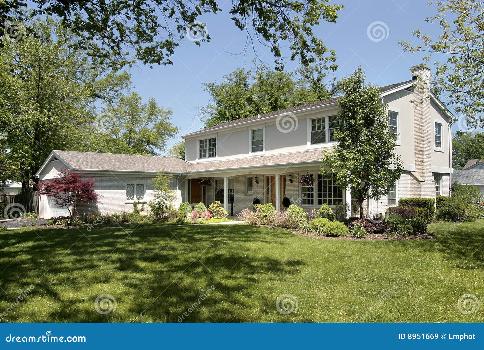 Suburban home in spring stock image. Image of custom, large - 8951669