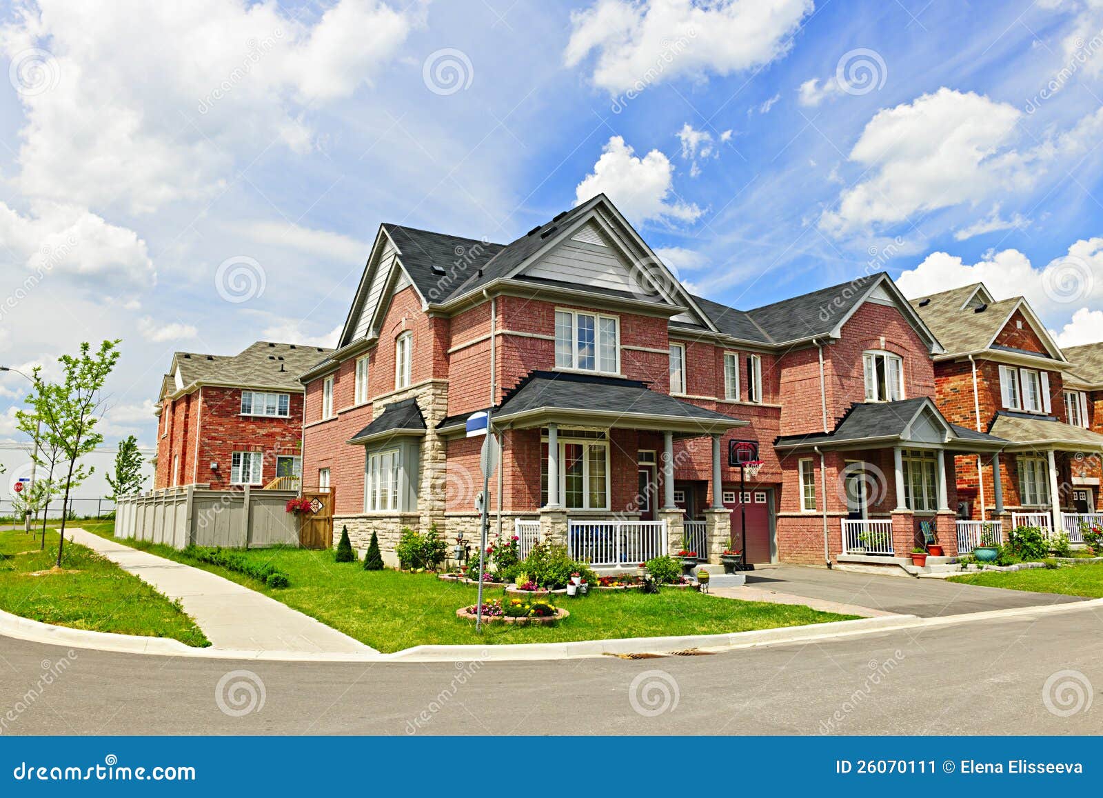 Suburban homes stock image. Image of residences, property - 26070111