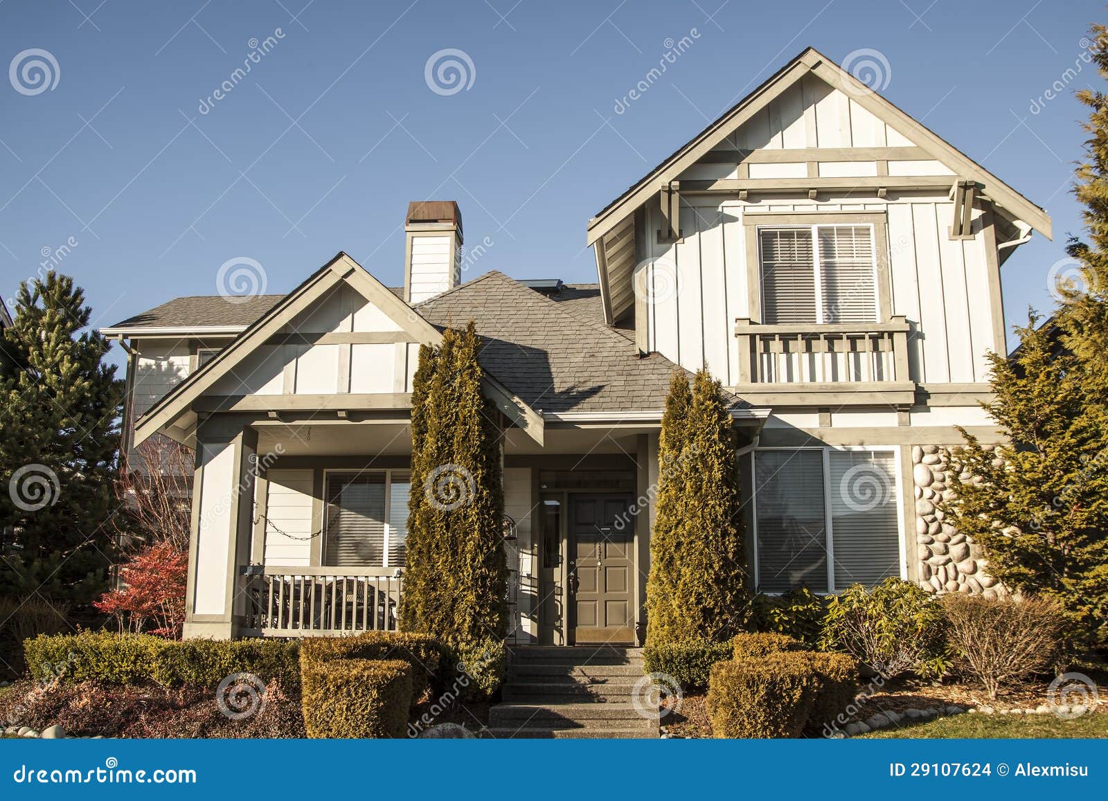 Suburban house stock photo. Image of driveway, exterior - 29107624