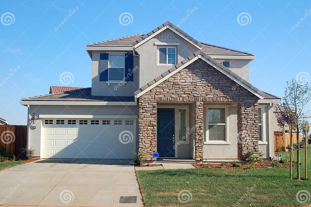 Suburban House stock photo. Image of living, estate, suburbs - 396214